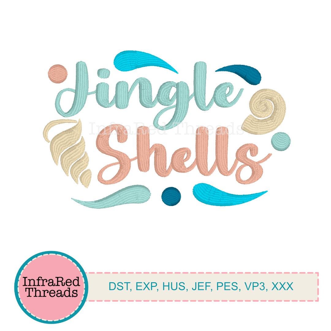 Jingle Shells Beach Christmas - Embroidery Design - Etsy