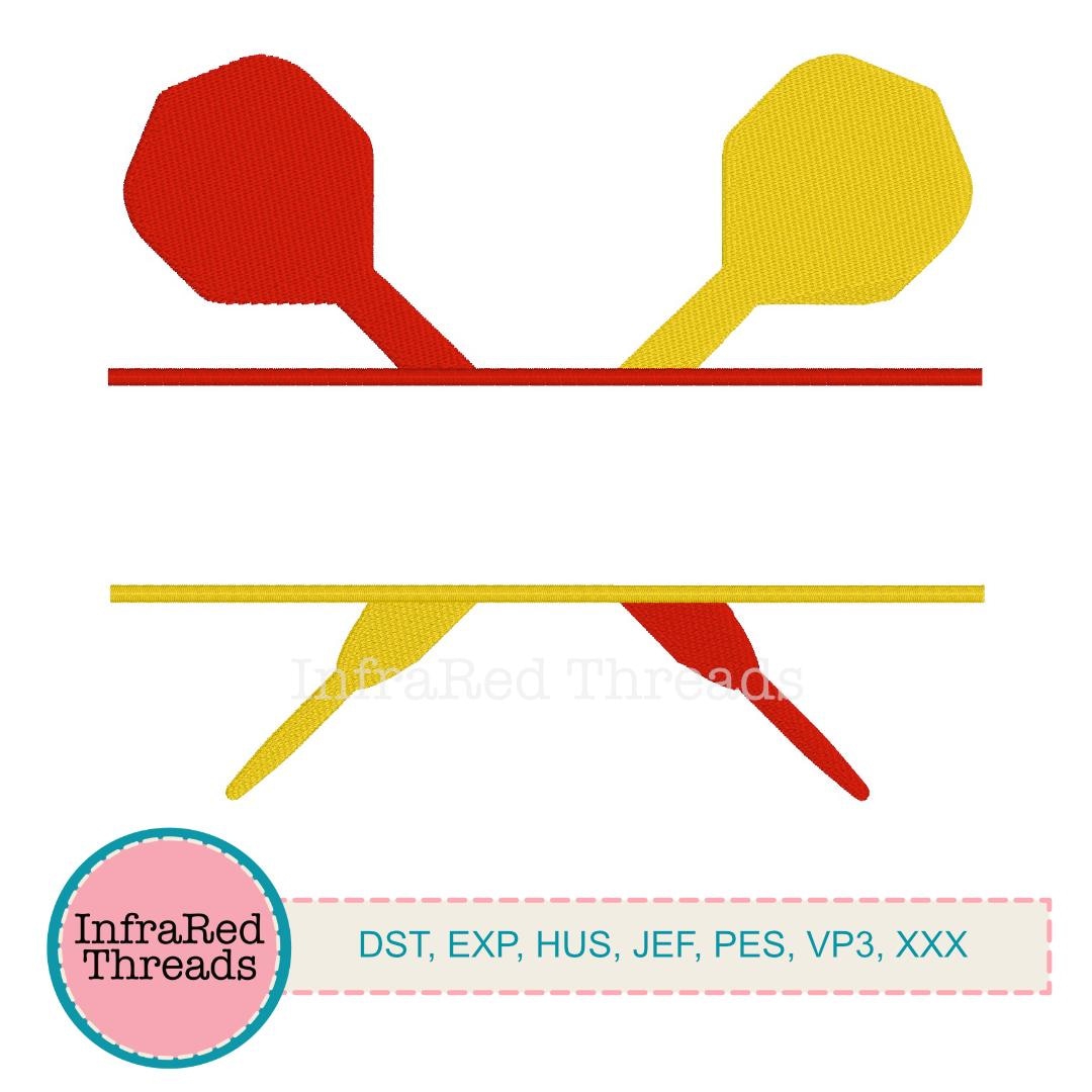 Darts Monogram Frame Embroidery Design – Crossed Darts Border - Etsy