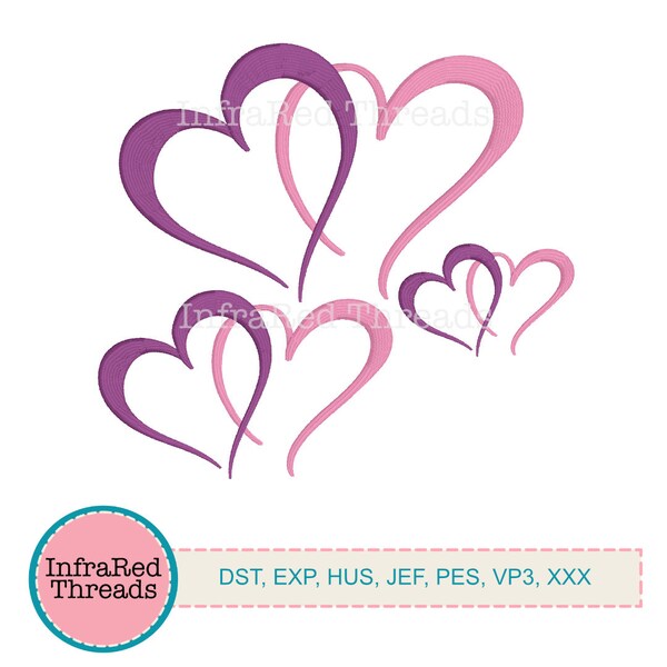 Overlapping Hearts - Etsy