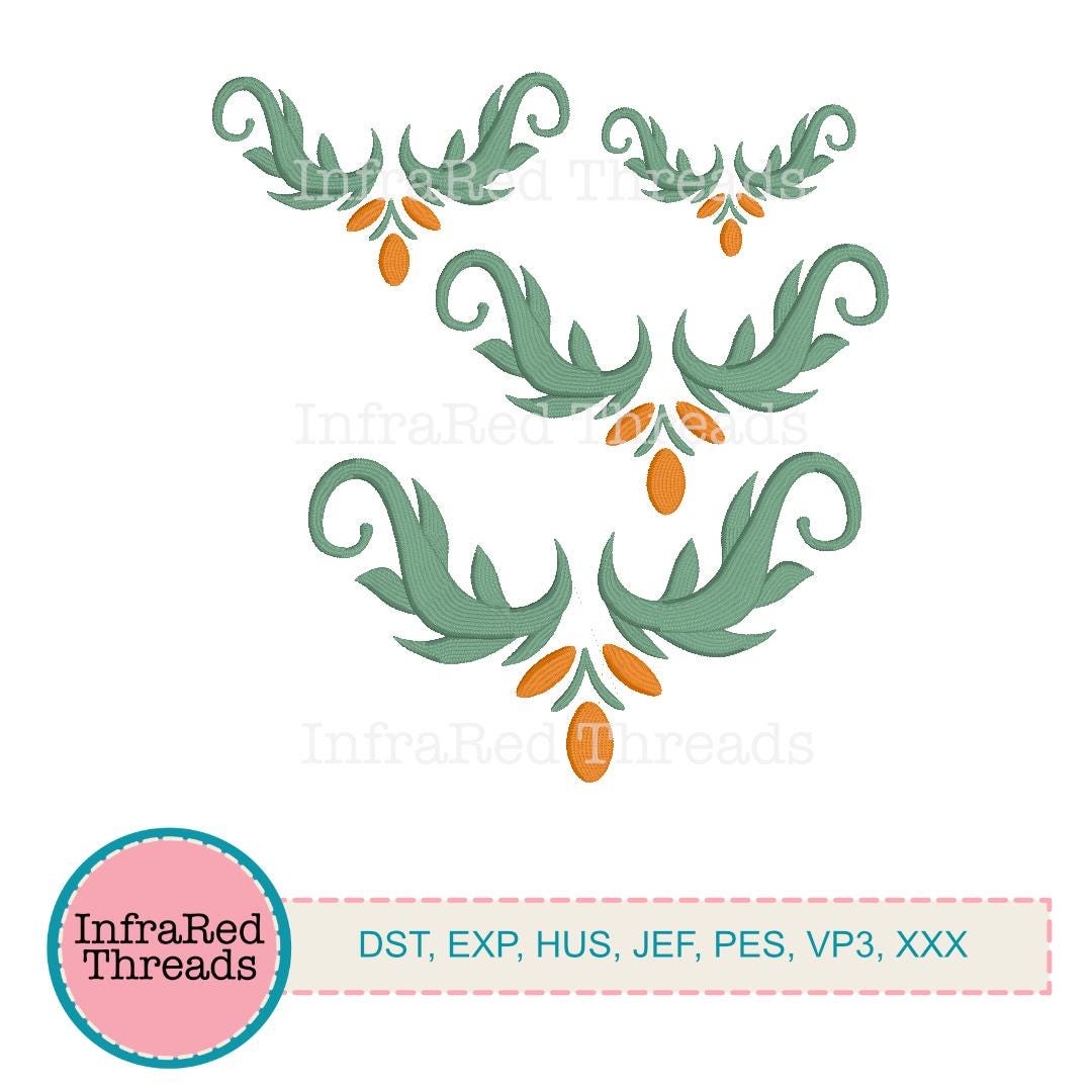 Baroque Monogram Frame Embroidery Design – Ornate Style in 4 Sizes - Etsy