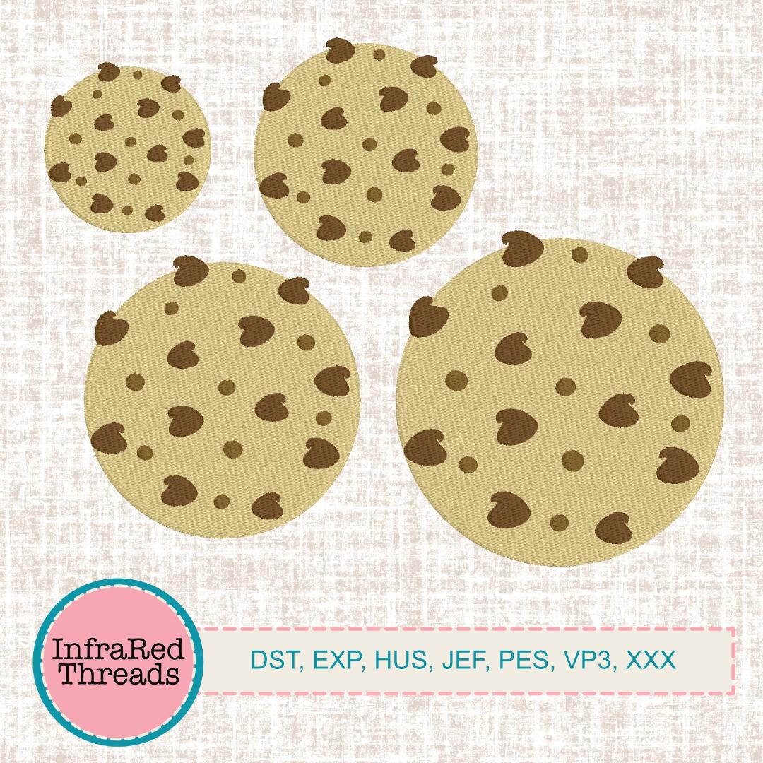 Chocolate Chip Cookie Machine Embroidery Design – Digital Download - Etsy