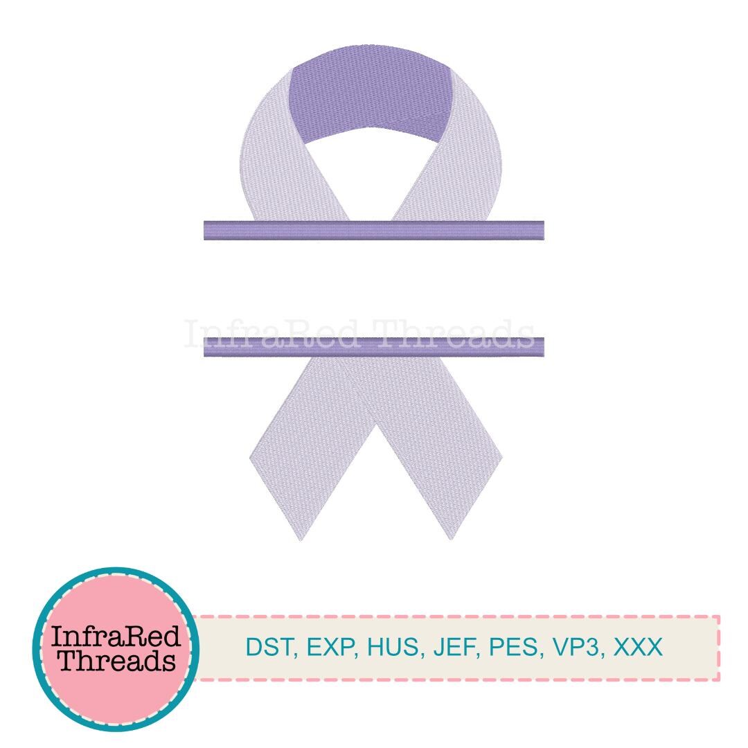 Awareness Ribbon Monogram/name Frame - Digital Embroidery Design - Etsy