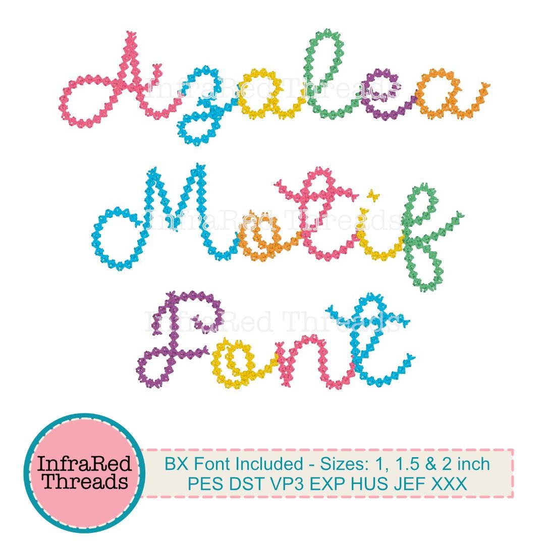 Azalea Motif Embroidery Font 1, 1.5 and 2 Inch BX Included Digital ...
