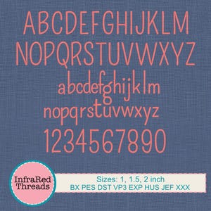 Willow Embroidery Font Tall Narrow Satin Stitch Alphabet in 3 Sizes - Etsy