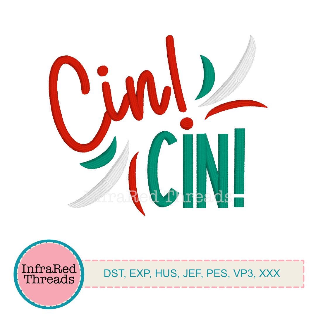 Cin Cin - Embroidery Design - Etsy