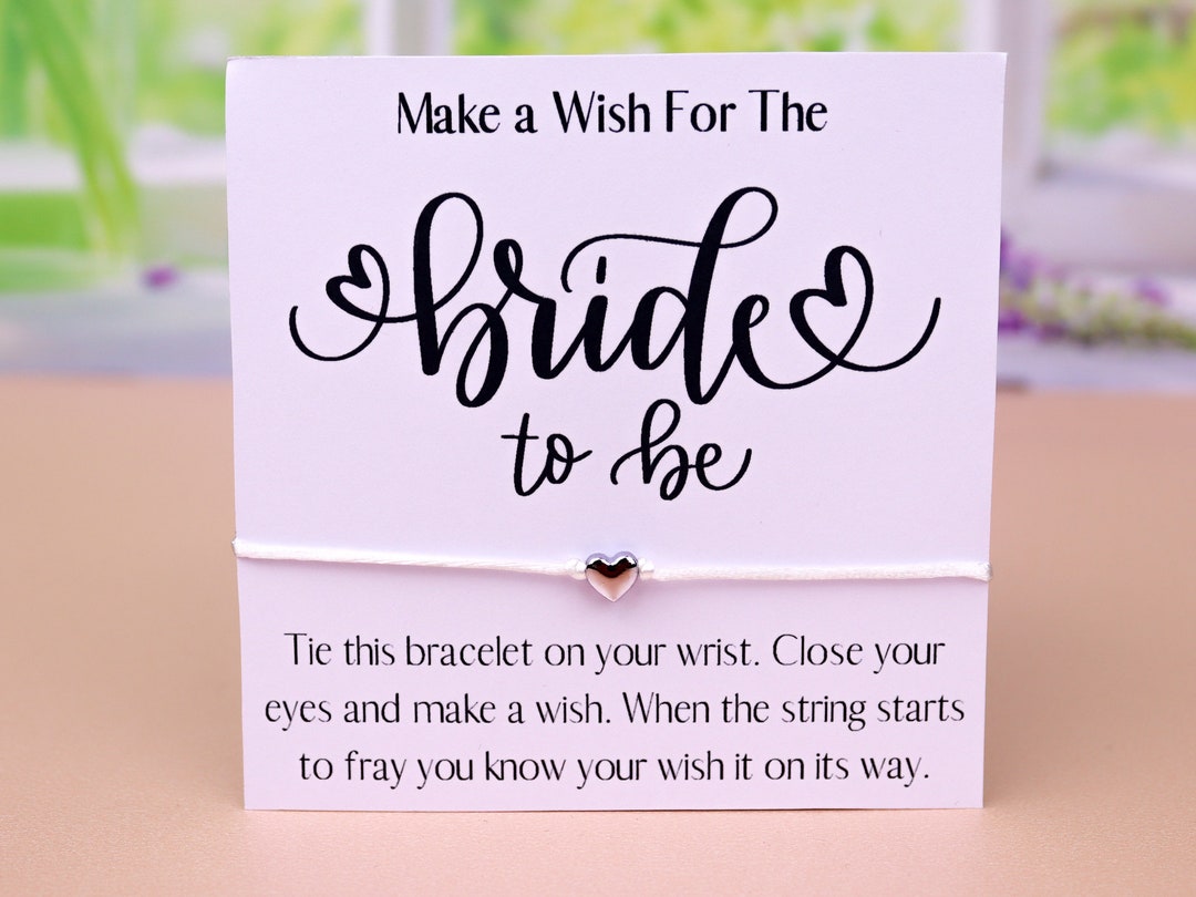 10 Pieces Bride to Be Wish Cards With Wish Bracelet for Guests - Etsy