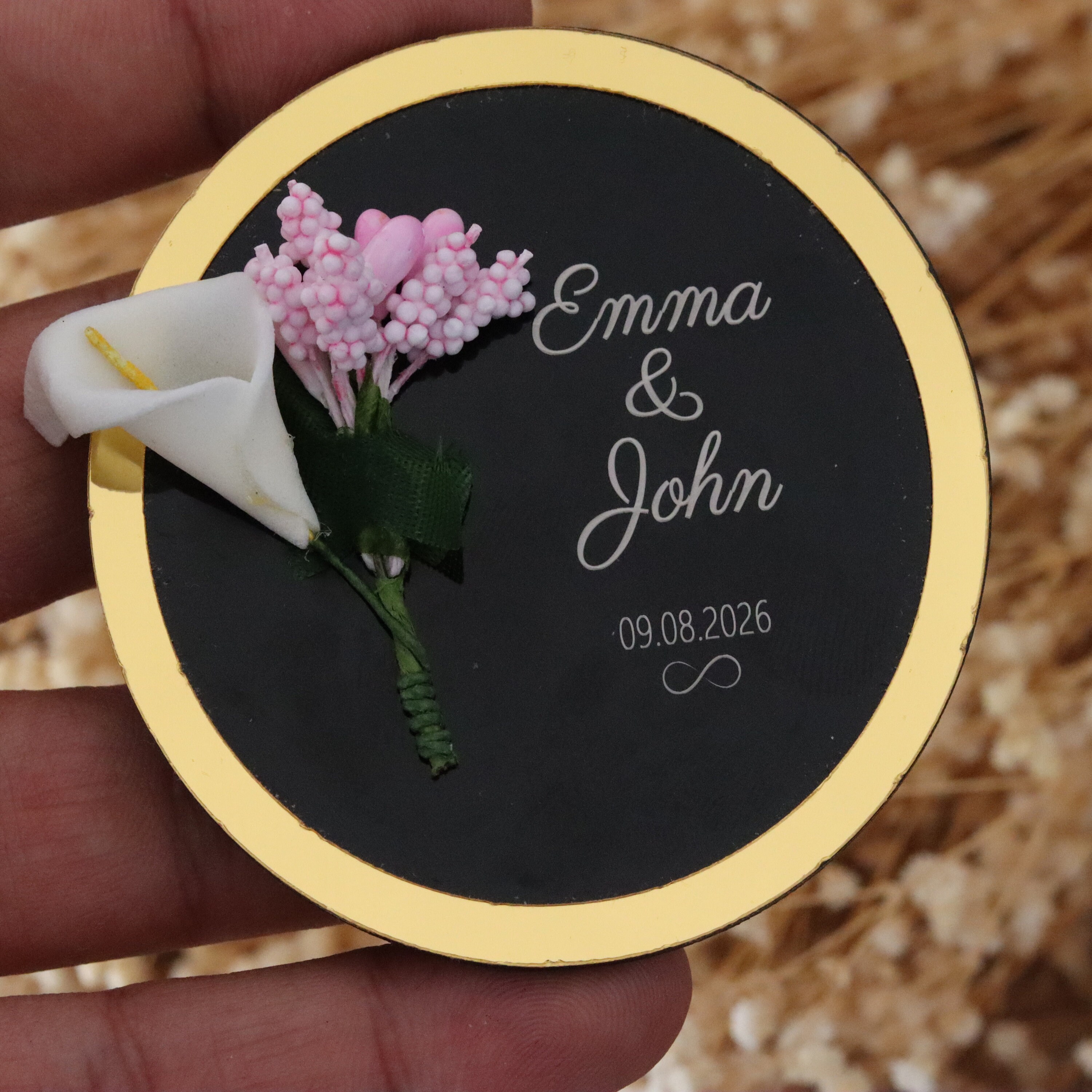 Personalized Framed Wedding Magnet for Guests | Wedding Favors in Bulk ...