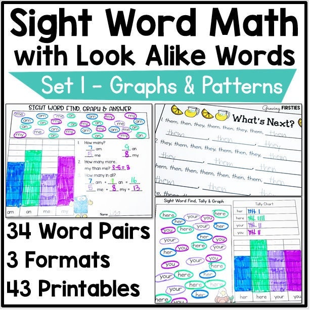 Sight Word Spelling Practice Worksheets With Commonly Confused Look ...