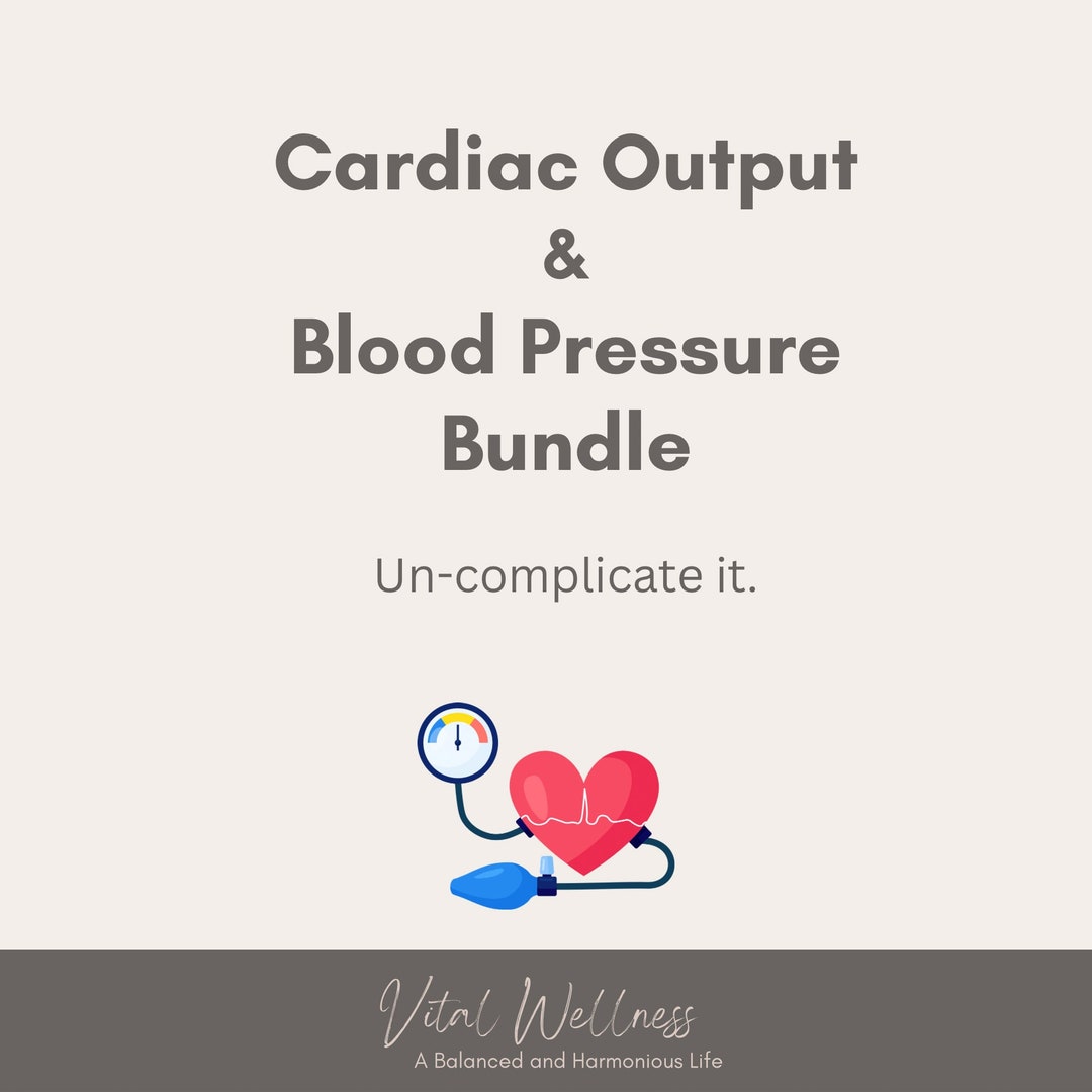 The Components of Cardiac Output & Blood Pressure Bundle - Etsy