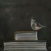 Original Oil Painting Bird Work on Books on 25/35 Cm Canvas - Etsy