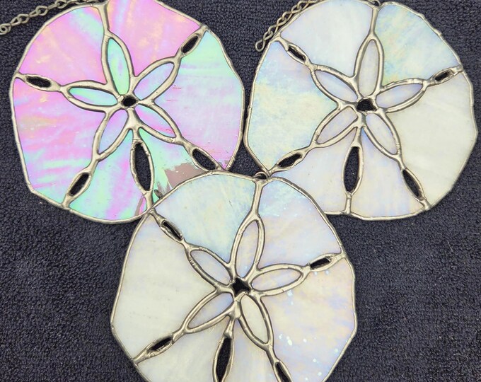 Stained Glass Sand Dollar Suncatchers - Etsy
