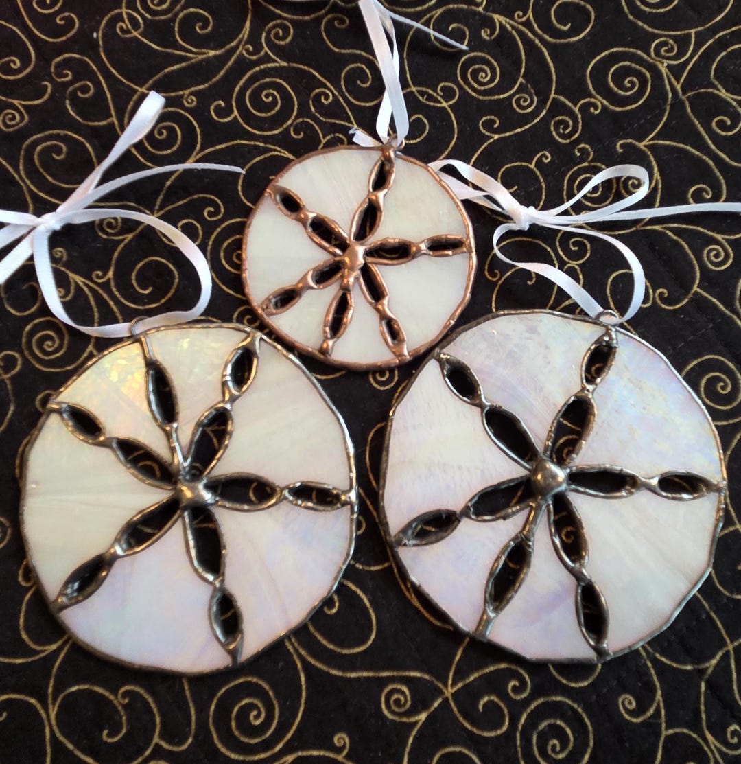 Stained Glass Sand Dollar Suncatchers/christmas Ornaments/gifts - Etsy