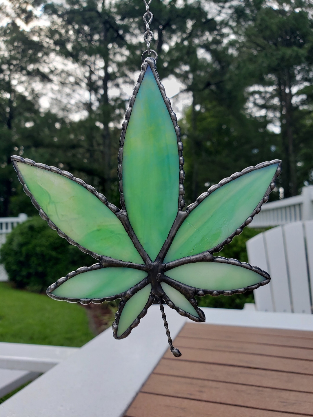 Stained Glass Marijuana Leaf Suncatcher - Etsy
