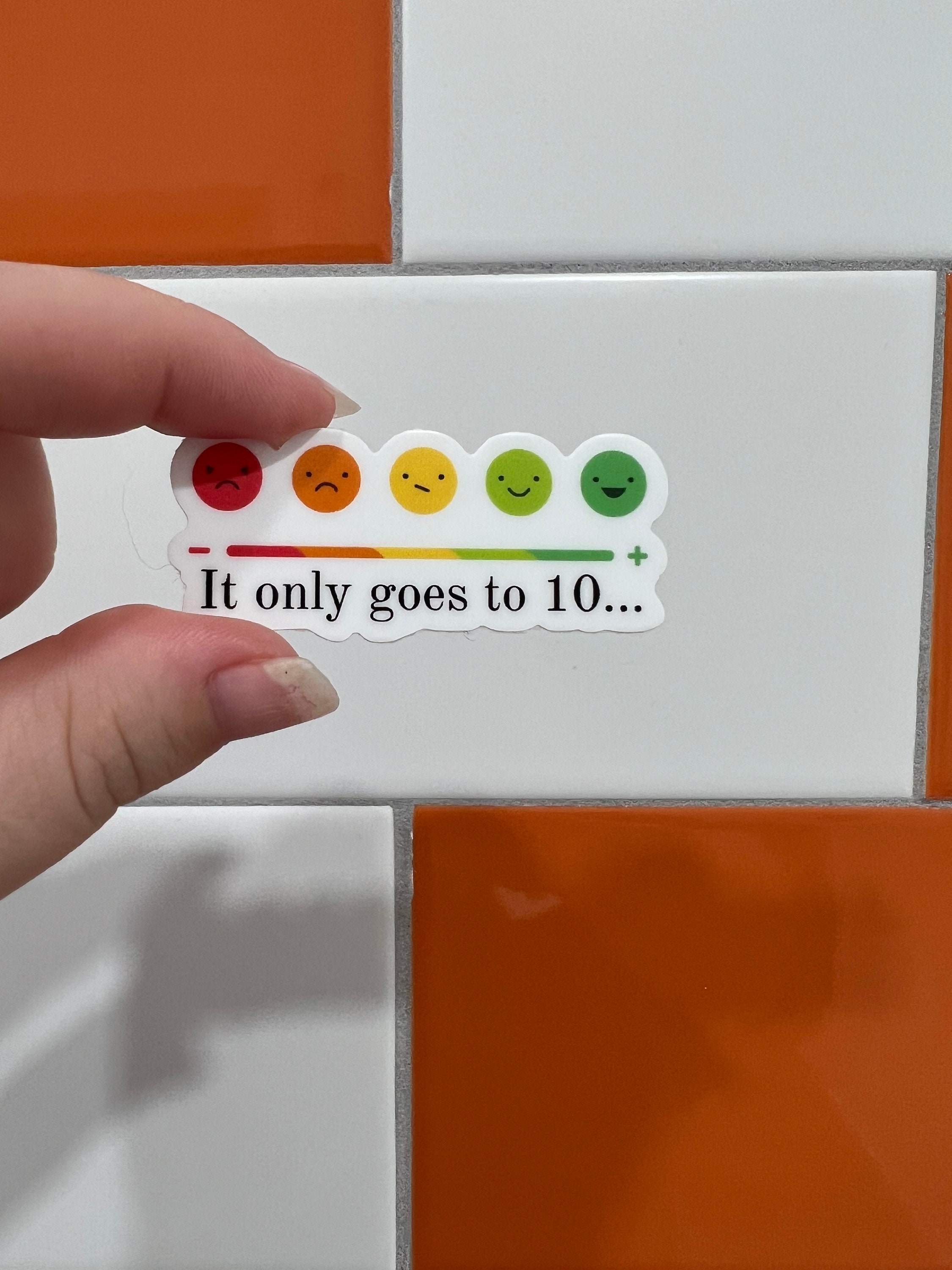 It Only Goes to Ten Pain Scale Sticker Small, Nurse Sticker, Medical ...