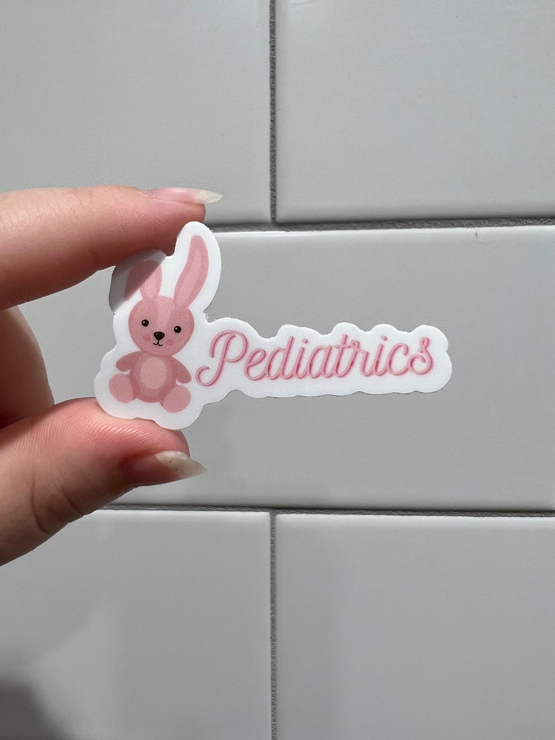 Pediatrics Bunny Sticker Small - Etsy