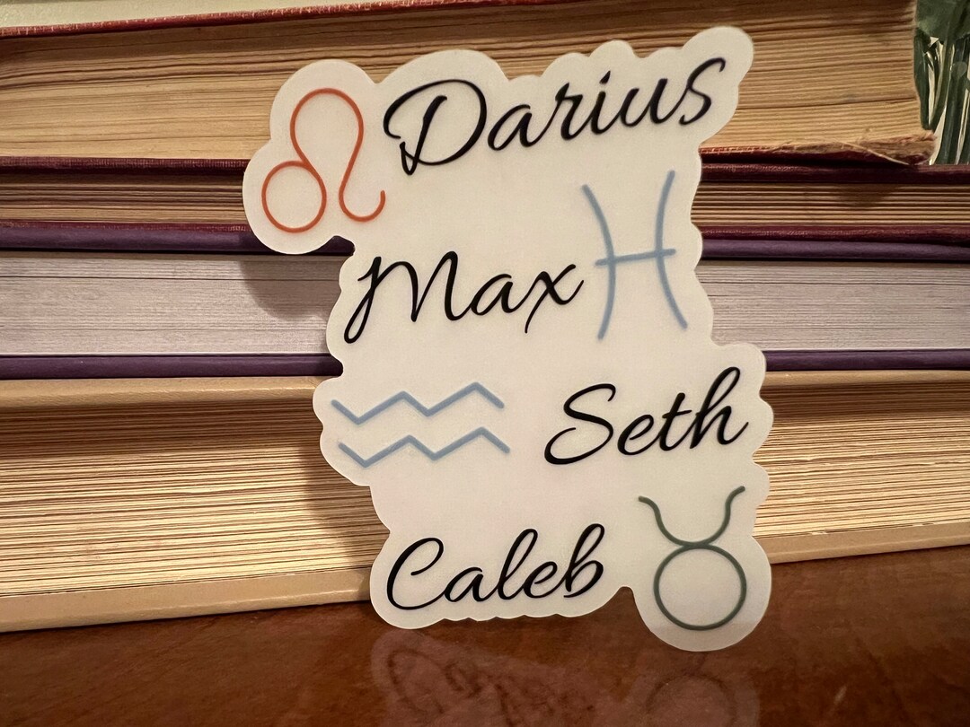 The Boys of Zodiac Academy Sticker, Zodiac Sticker, Book Lover, Darius ...