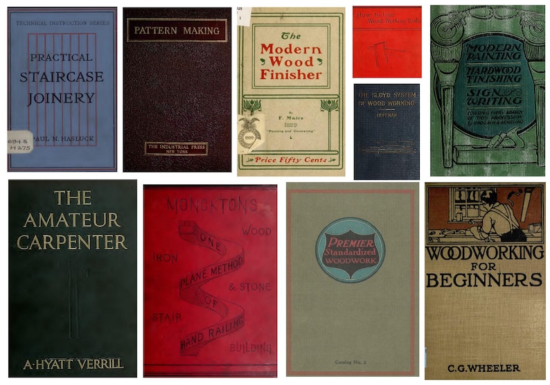 400 WOODWORKING BOOKS - Carpentry, Furniture Making, Wood Carving ...
