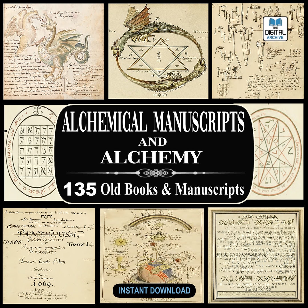 ALCHEMY & ALCHEMICAL MANUSCRIPTS - 135 Old Books - Ancient Medieval ...