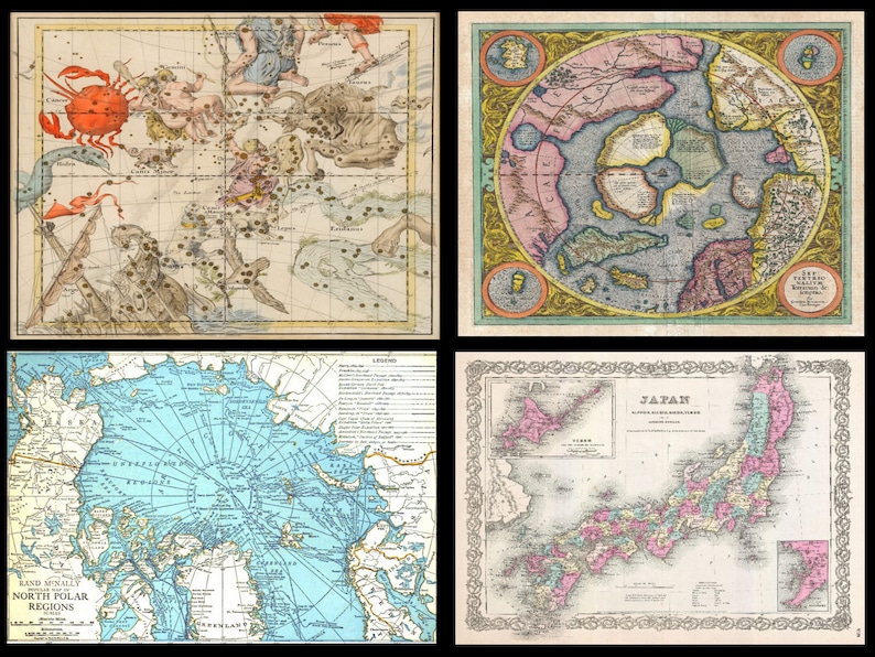 160 RARE OLD MAPS Collection Antique Maps Atlas of the World ...