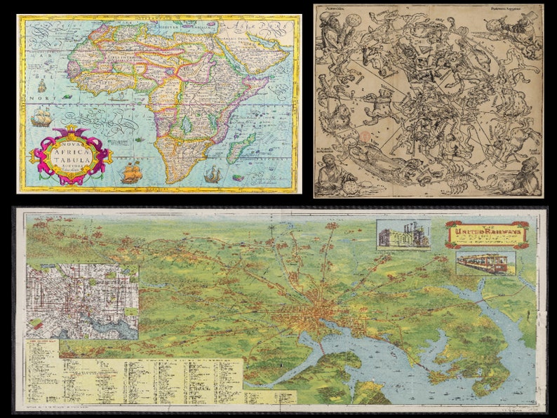 160 RARE OLD MAPS Collection Antique Maps Atlas of the World ...
