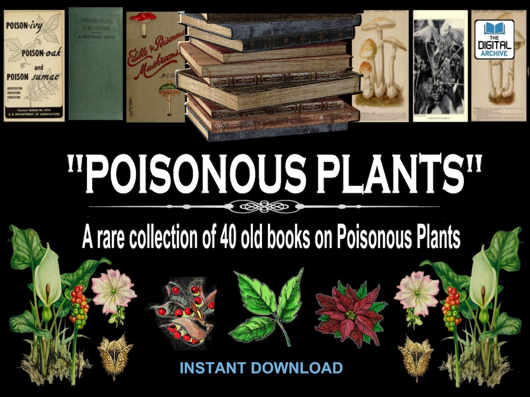 POISONOUS PLANTS 40 Old Books Medical Botany, Toxic, Noxious, Deadly ...