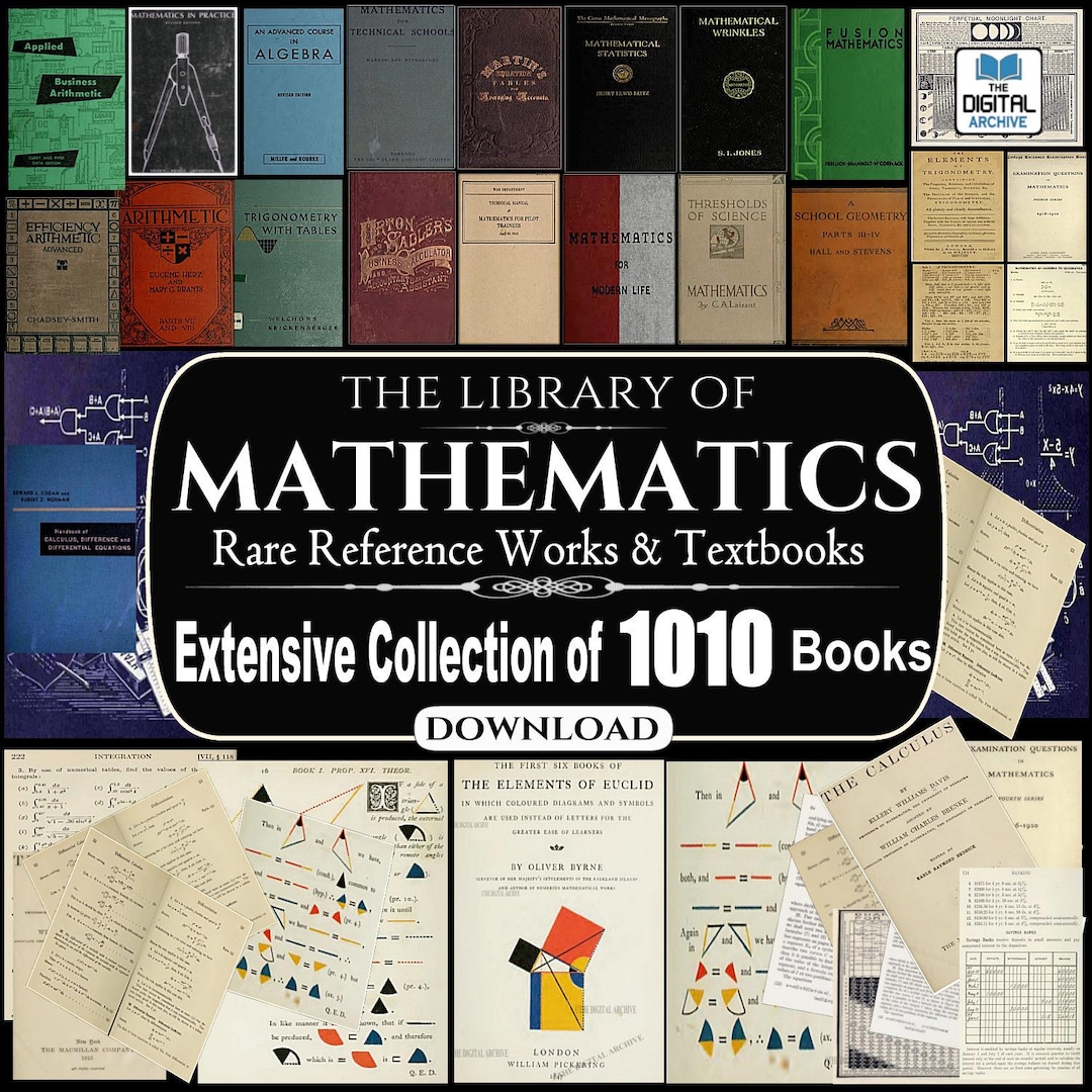 MATHEMATICS BOOKS - Huge Collection Over 1000 - Textbooks, Academic ...