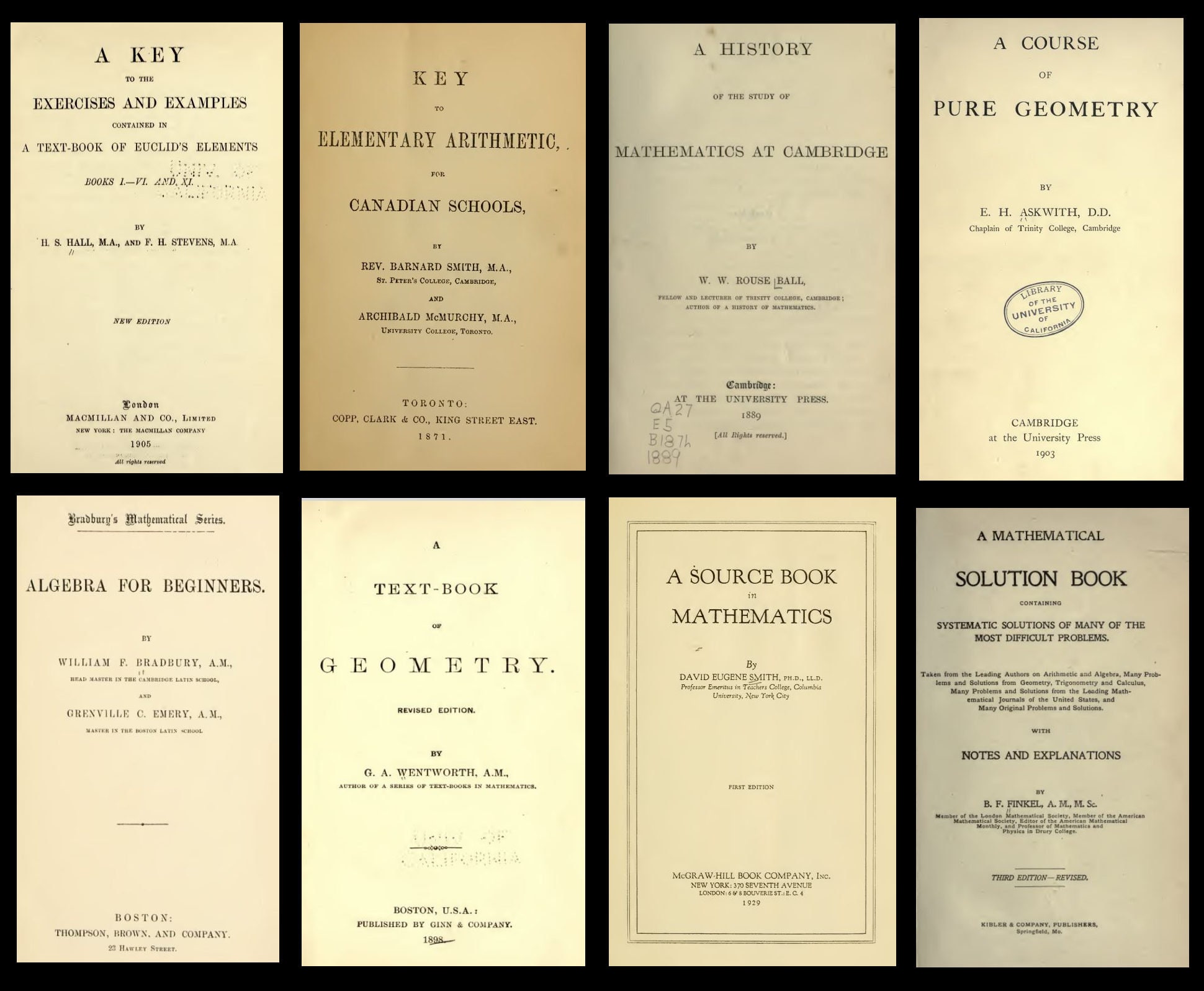 300 MATHEMATICS BOOK LIBRARY Maths Old, Rare, Textbooks, Calculus ...