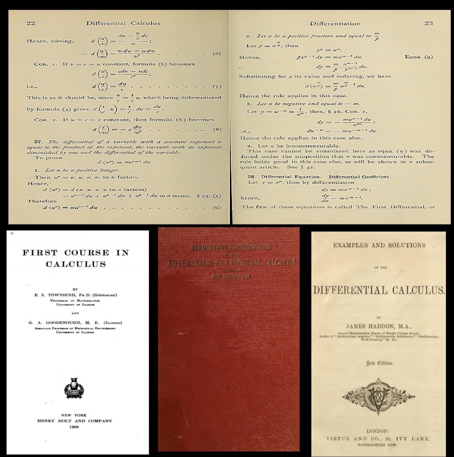 130 CALCULUS BOOKS - Mathematics Rare Old Maths Text-books, Reference ...