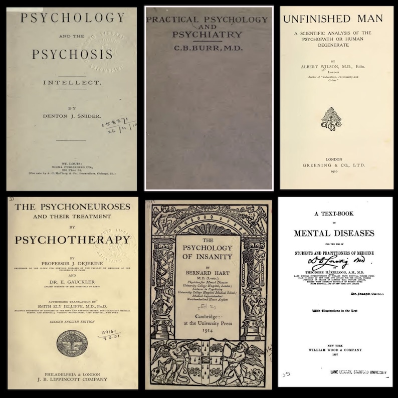 106 PSYCHIATRY BOOKS - Classic Works, Textbooks, Academic References ...