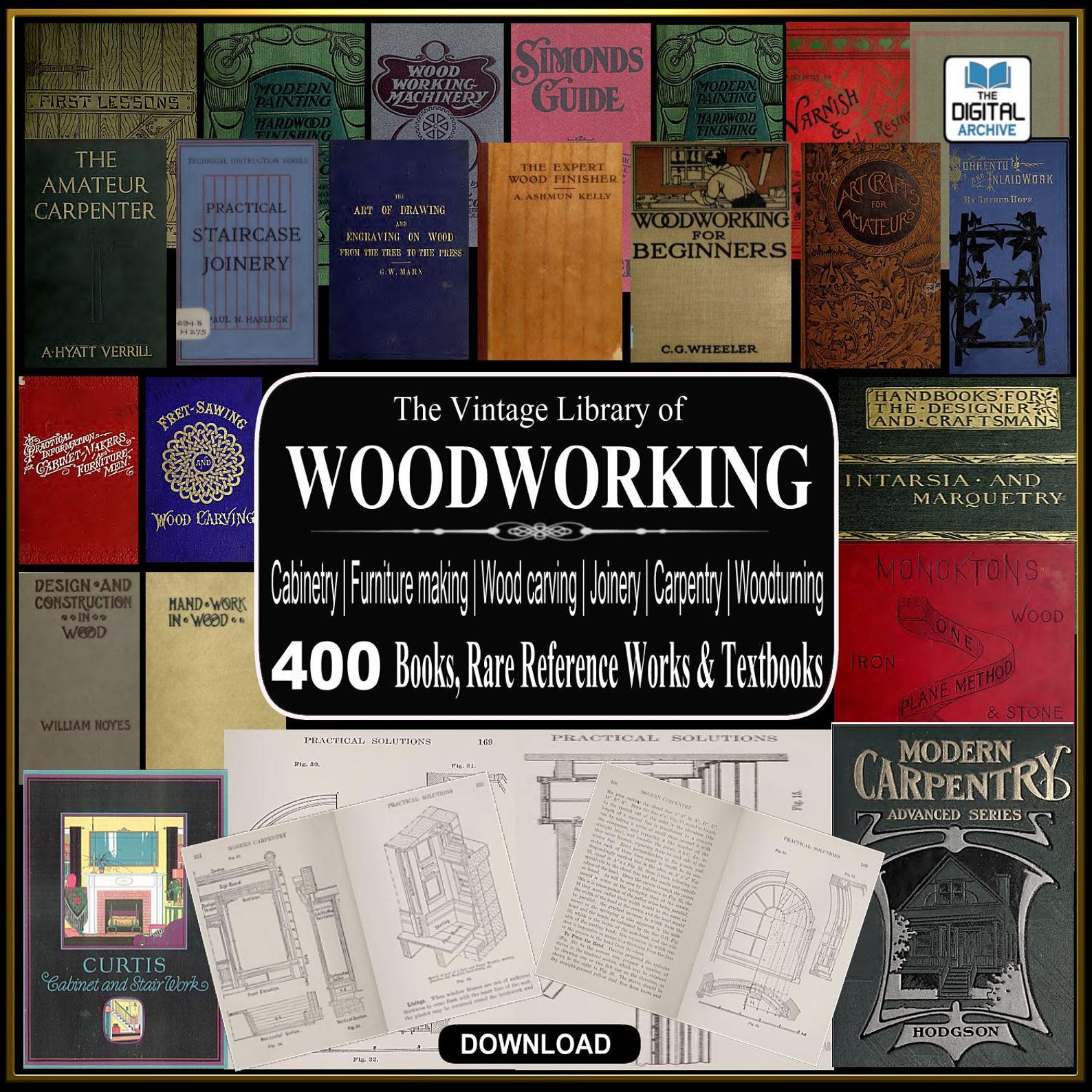 400 WOODWORKING BOOKS - Carpentry, Cabinetry, Furniture Making, Wood ...