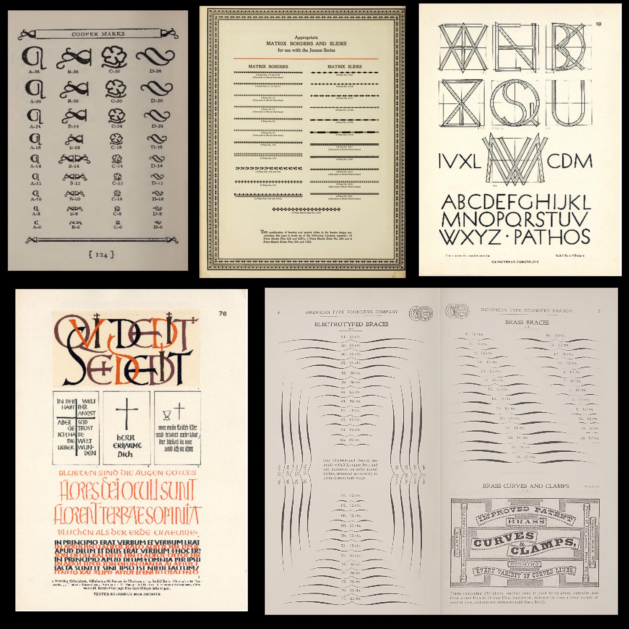 100 RARE TYPOGRAPHY BOOKS: Specimen Catalogs, Typesetting, Type ...