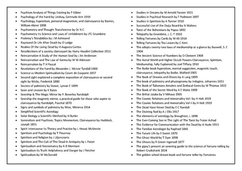 FORTUNE-TELLING 300 Old Books - Telepathy, Clairvoyance, Occult Powers ...