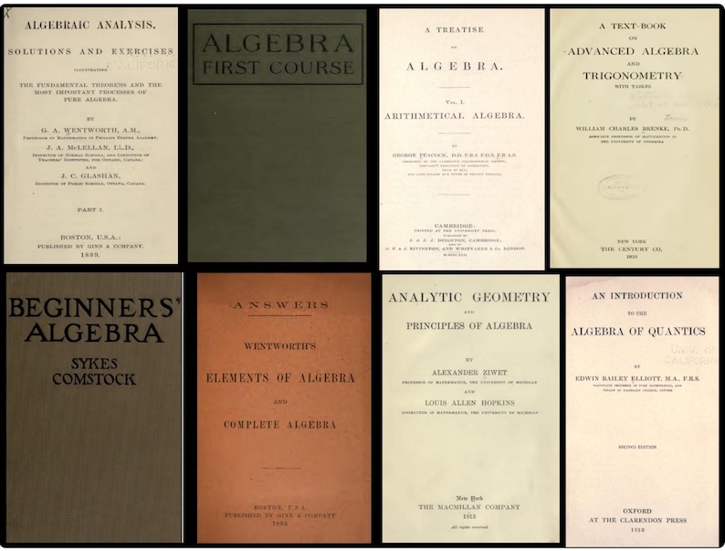 MATHEMATICS BOOKS - 1010 Rare Maths Titles - Calculus, Algebra ...