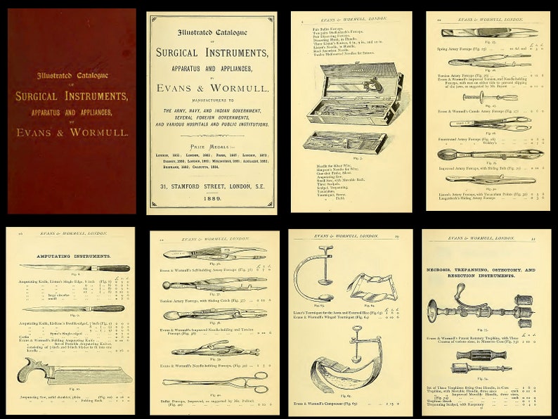SURGICAL INSTRUMENTS: 60 Rare Books Illustrated Catalogs, Surgeons ...