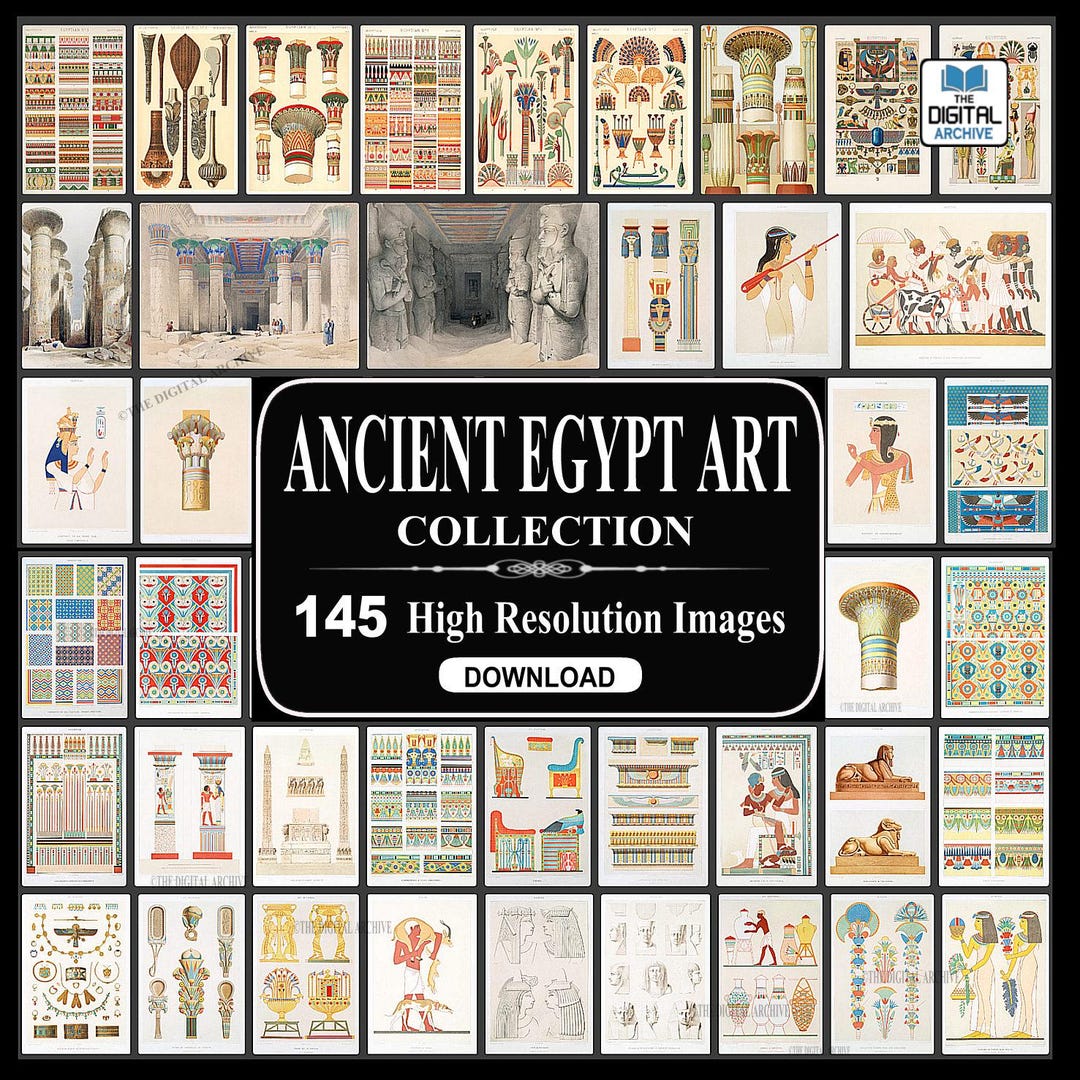 ANCIENT EGYPT ART - 145 Images - Egyptian Drawings, Rare Artwork, 19th ...