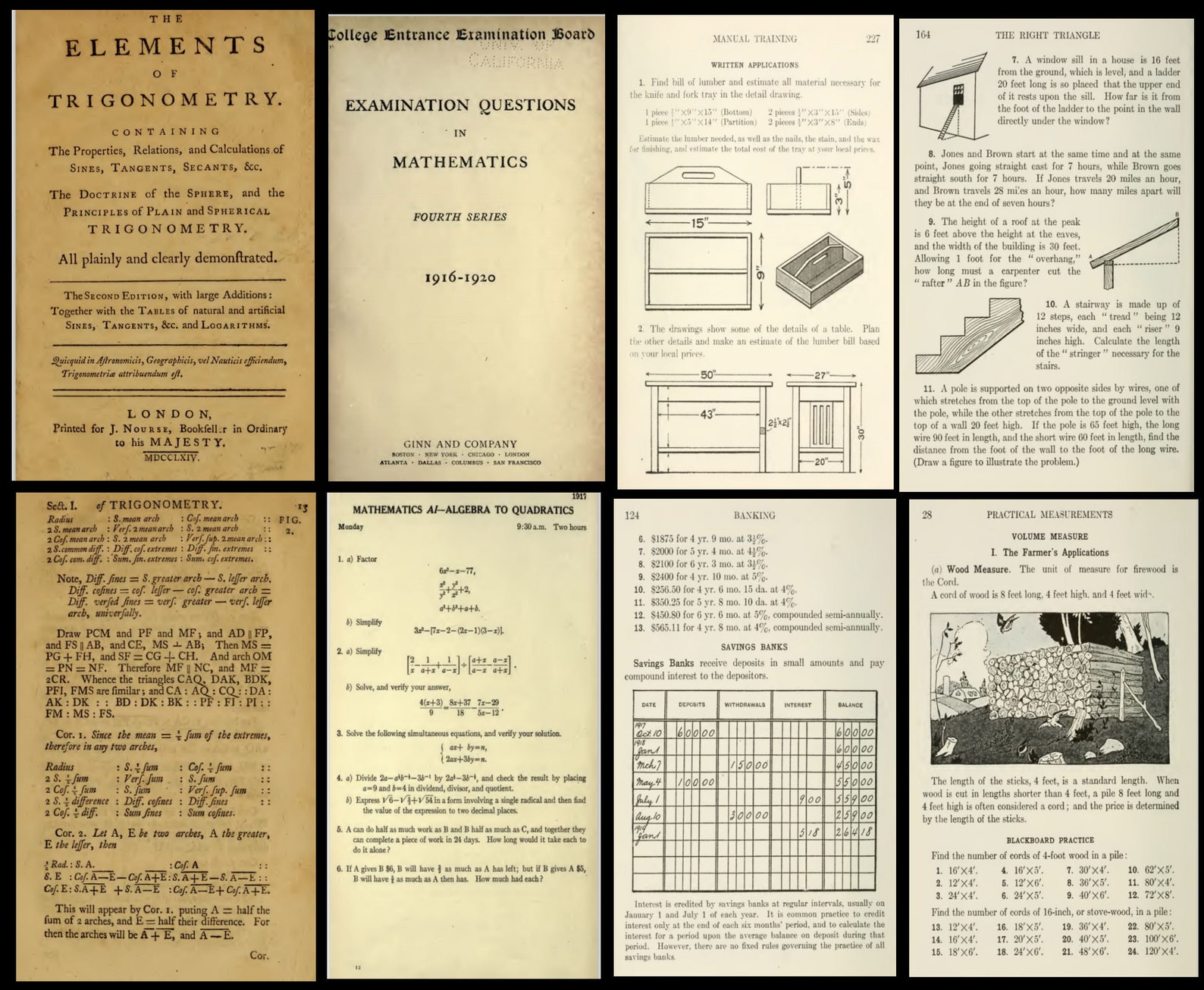 1010 MATHEMATIC BOOKS LIBRARY - Maths Old, Rare, Textbooks, Calculus ...