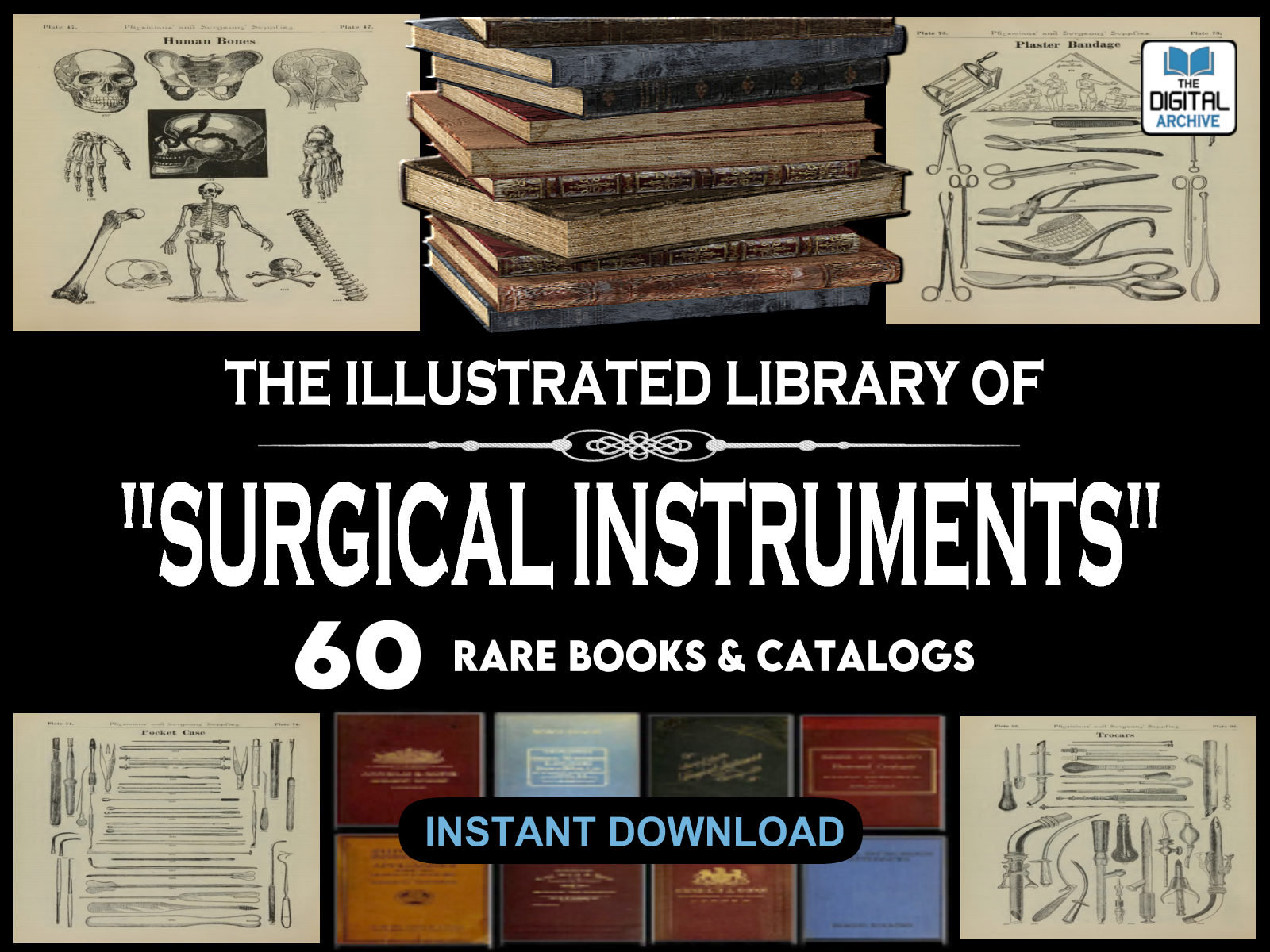 60 OLD SURGICAL INSTRUMENTS Books & Illustrated Catalog Collection ...