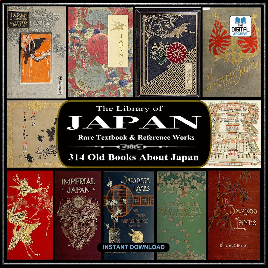 LIBRARY OF JAPAN - 314 Old Books About Japanese History, People ...