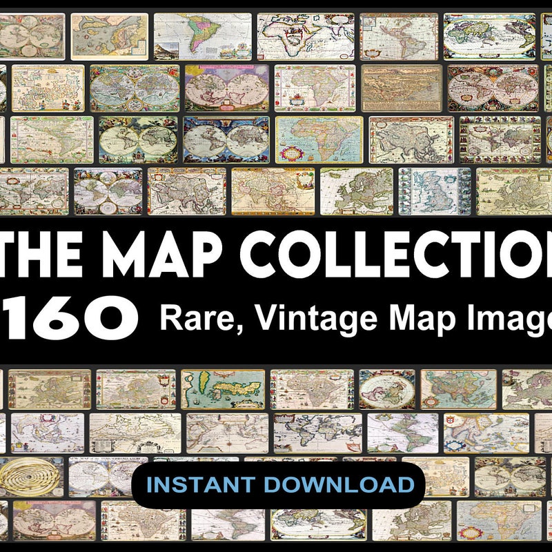 Antique Wall Map - Etsy