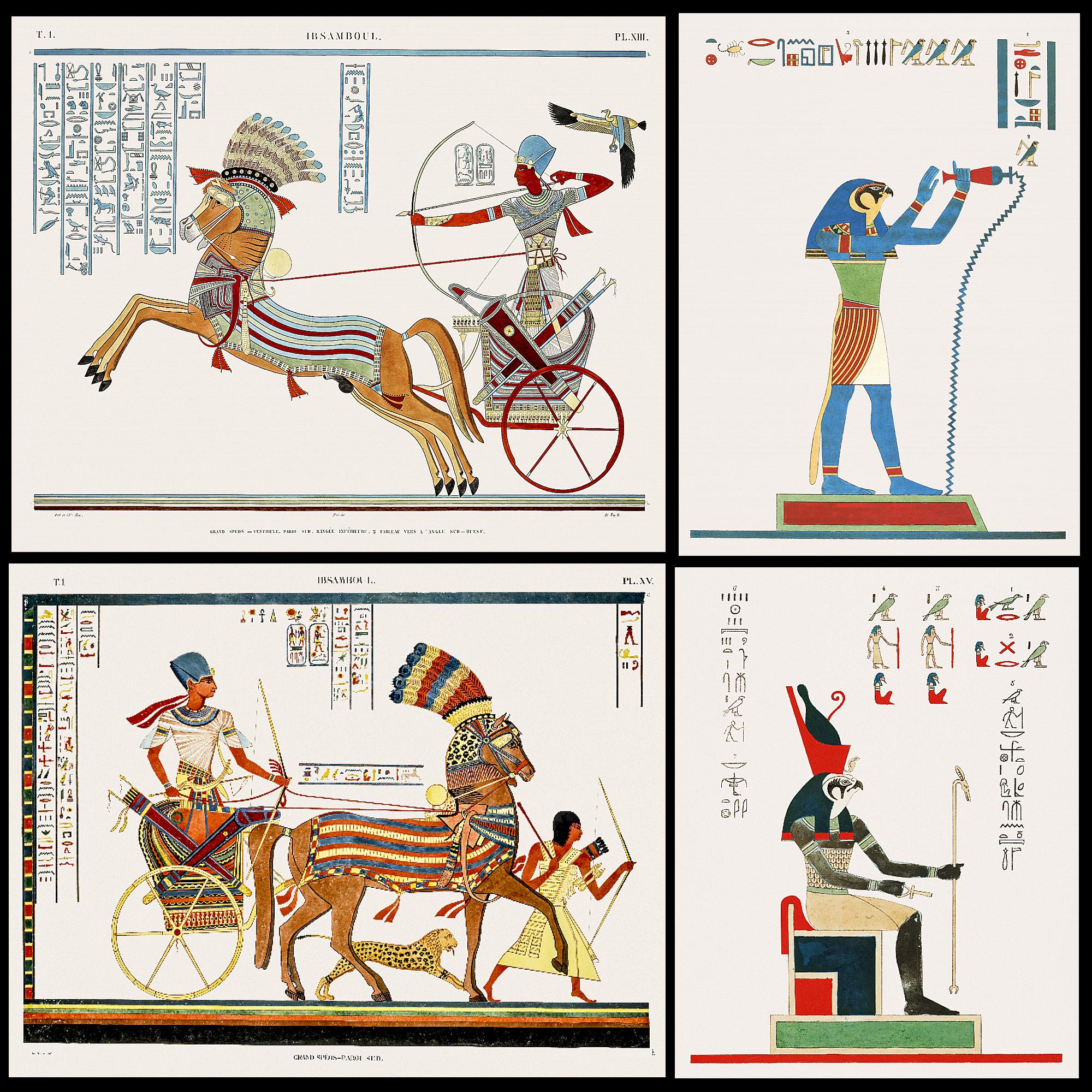ANCIENT EGYPT ART - 145 Images - Egyptian Drawings, Rare Artwork, 19th ...