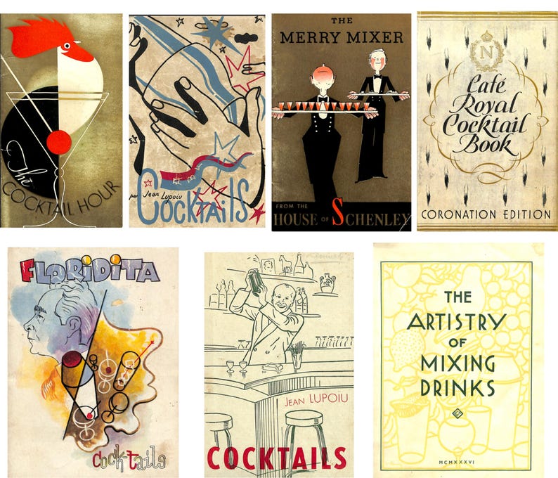 246 Cocktail & Drink Mixology Recipe Books – Rare Vintage Forgotten ...