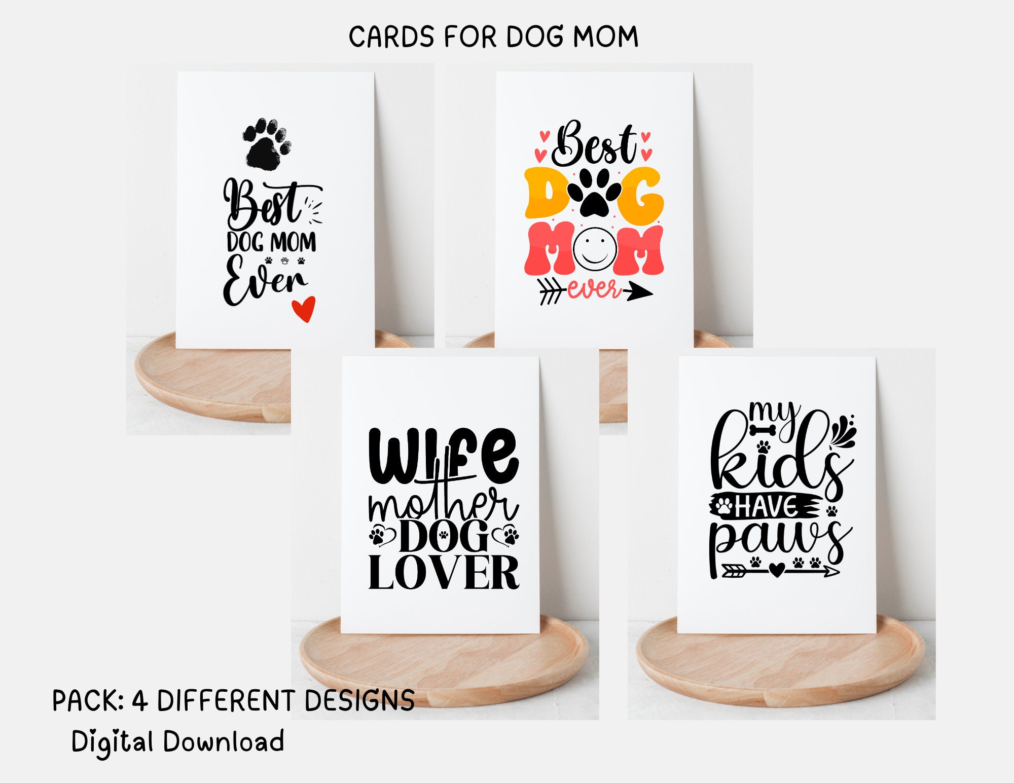 Mothers Day Card From Dog, Printable, Happy Mother's Day to the Best ...