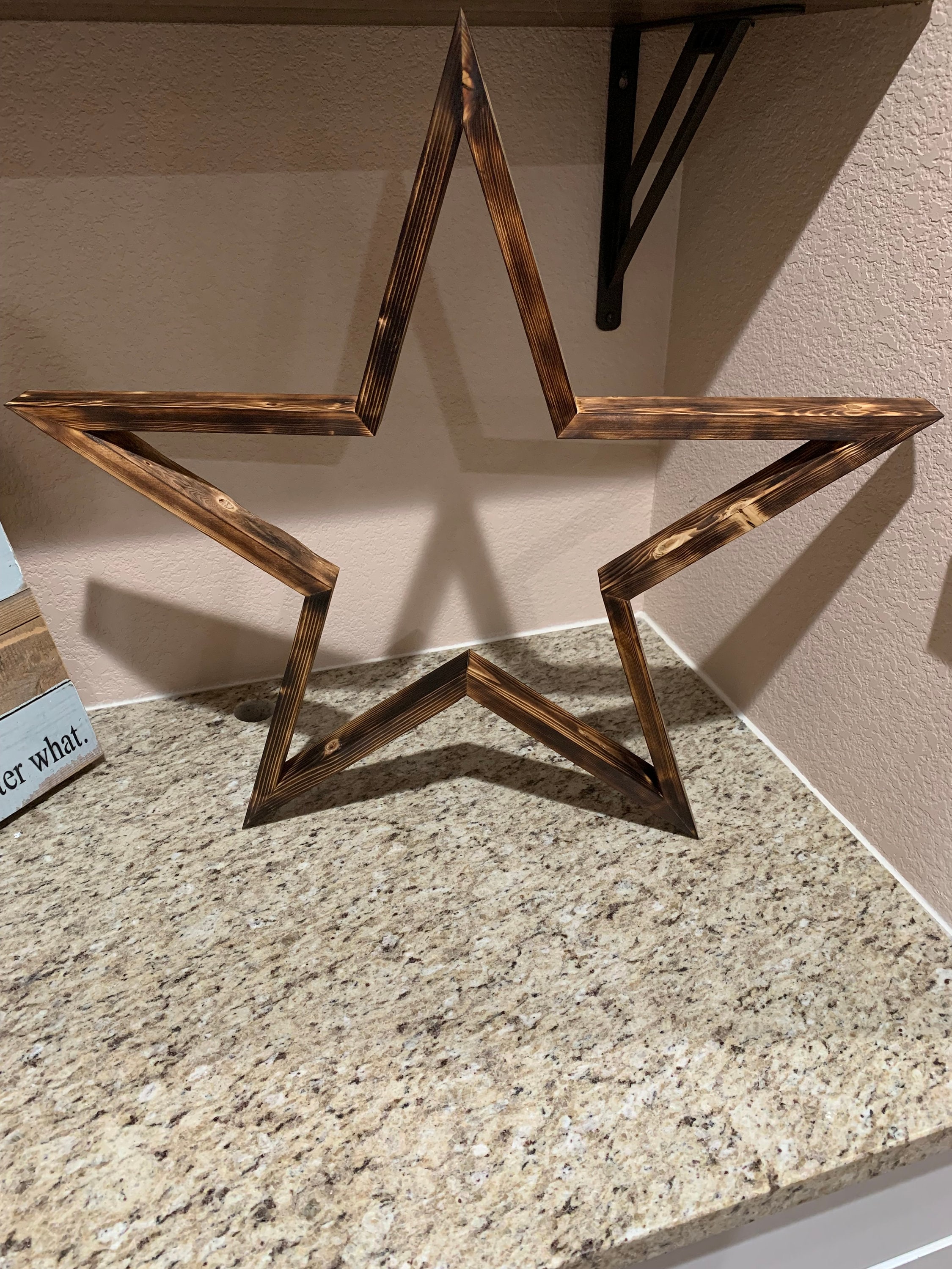 Large 24 Inch Rustic Wooden Star / Rustic Farmhouse Wood Star ...