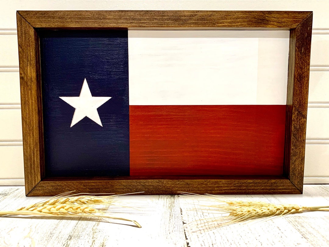 Charming Rustic Texas Flag Art in Distressed Frame, Texan Pride Display ...