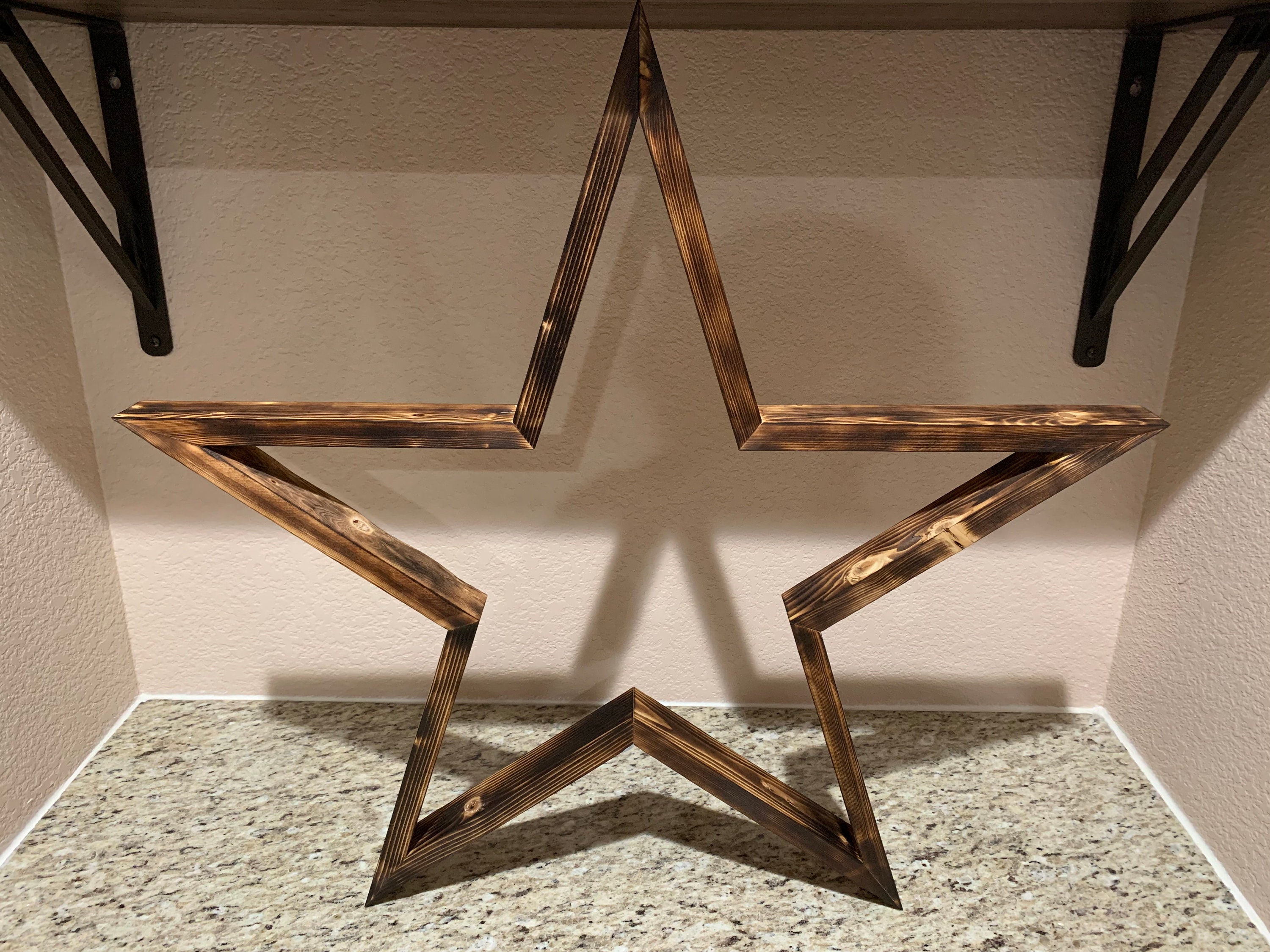 Large 24 Inch Rustic Wooden Star / Rustic Farmhouse Wood Star ...
