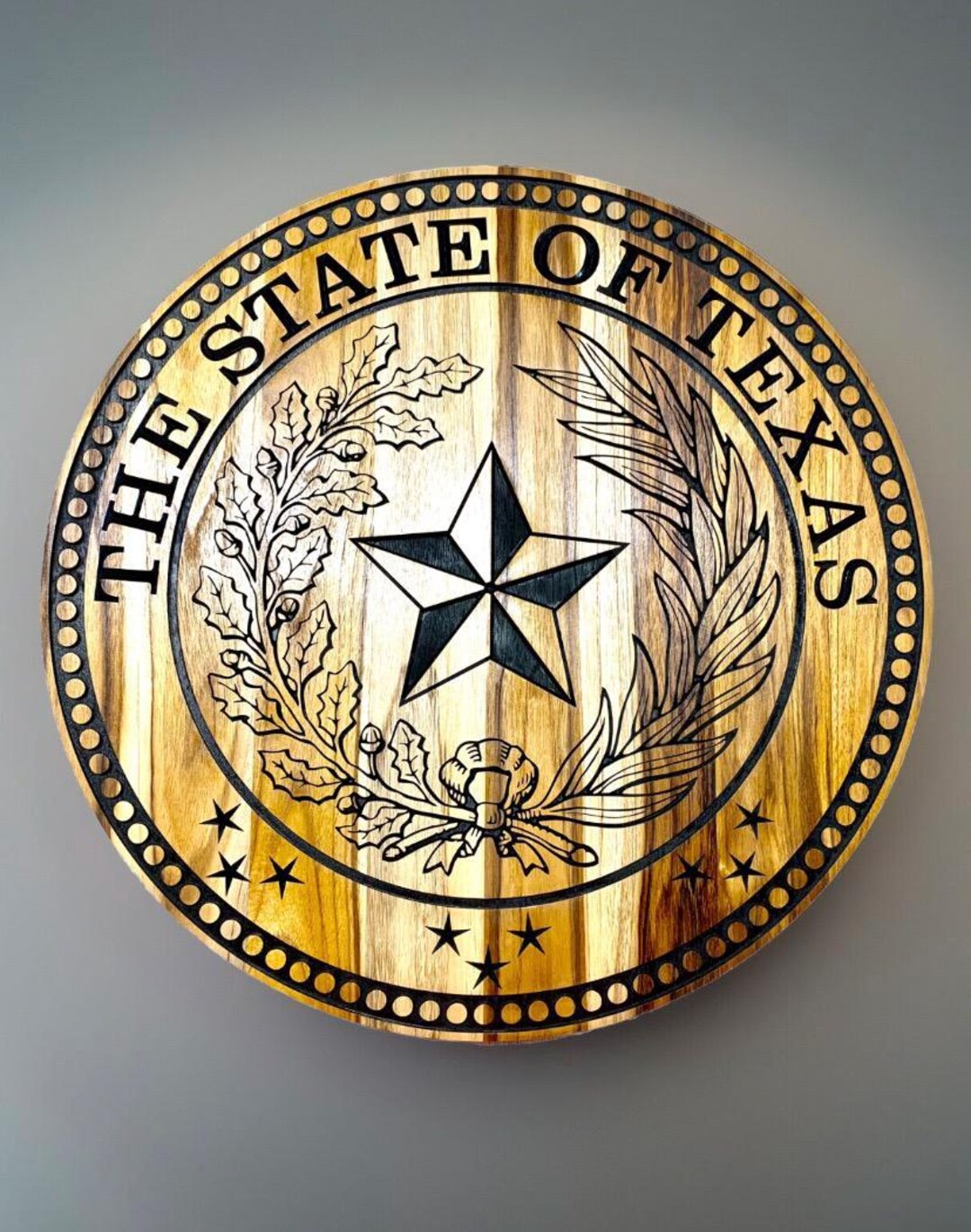 Rustic Texas State Seal Wall Decor, Vintage Texas State Seal Large ...