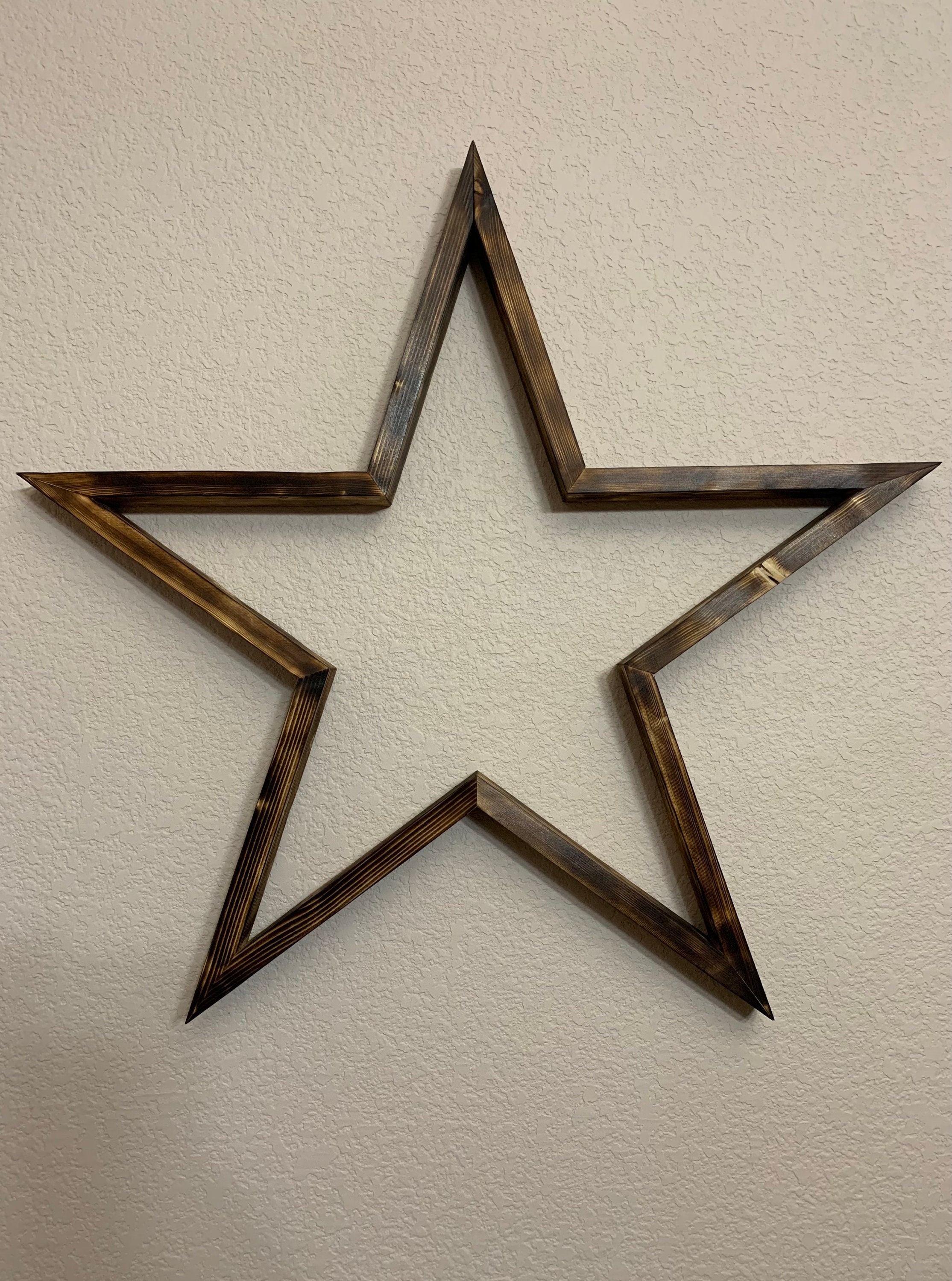 Large 24 Inch Rustic Wooden Star / Rustic Farmhouse Wood Star ...