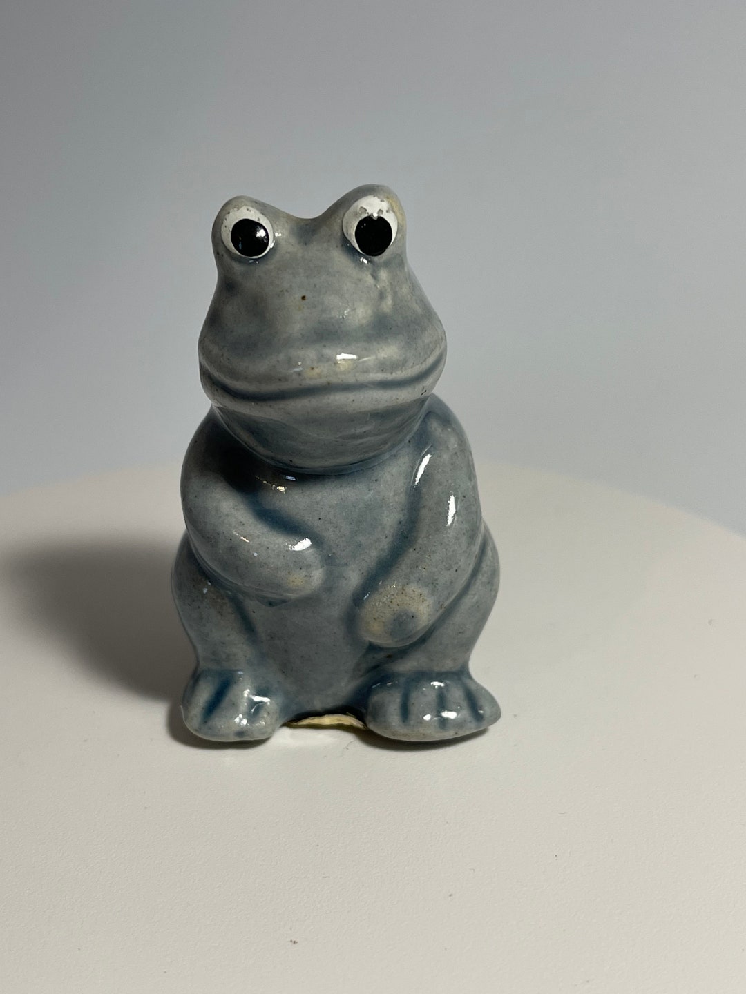 Vintage Blue Frog Figurine Ceramic Light Blue NANCO - Etsy