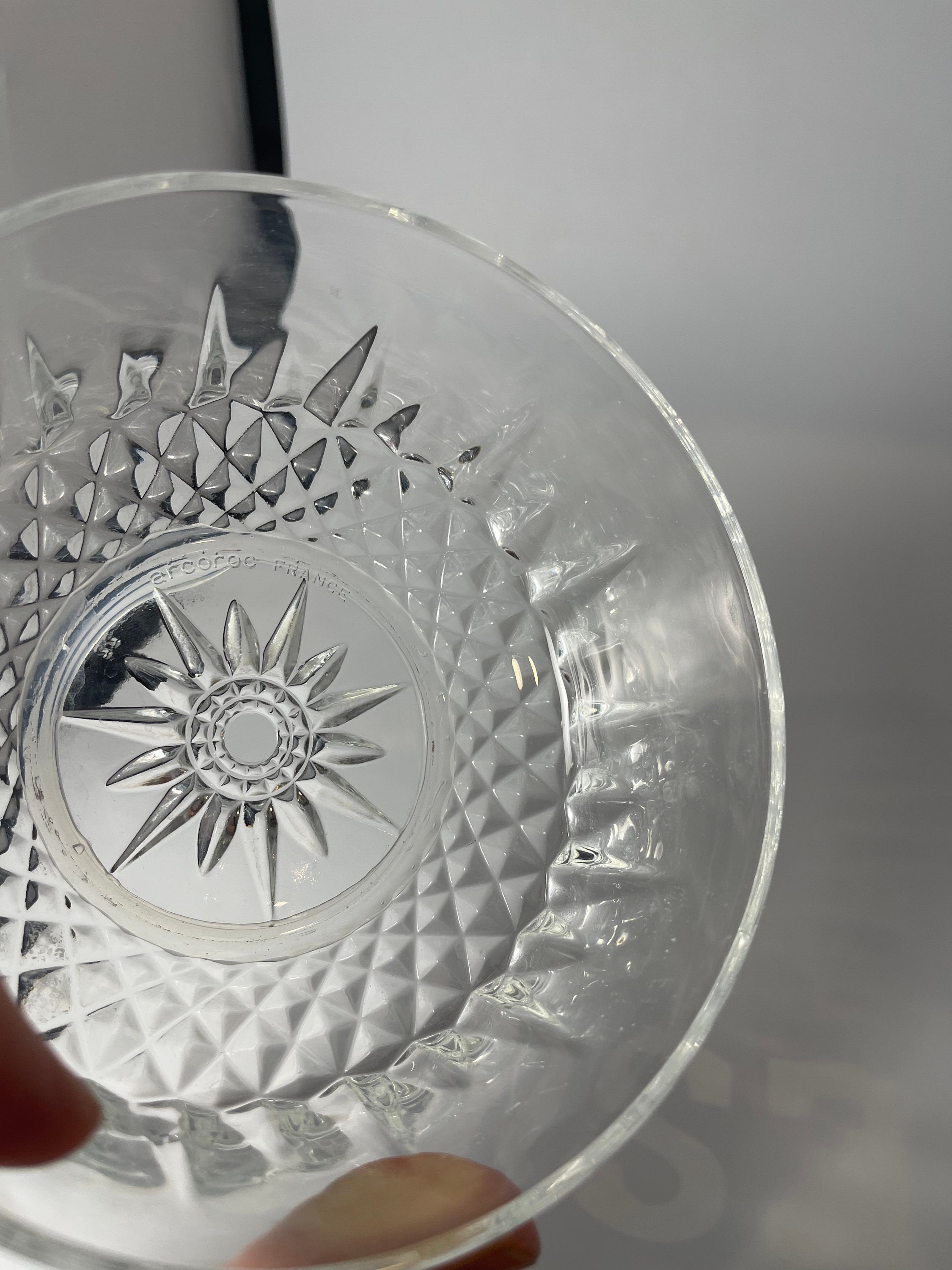 Vintage Arcoroc France Clear Glass Bowl or Candy Dish - Etsy