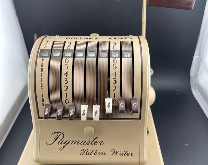 Paymaster Ribbon Writer Series 8000 W/ Key Vintage Check Writer - Etsy